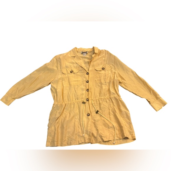 Forenza | Tops | Vintage 8s Forenza Silk Blouse Drawstring Waist ...